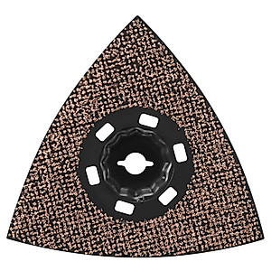 BOSCH OSM450CR4 1-Piece StarlockMax 40-Grit Oscillating Multi-Tool Carbide Delta Sanding Pad for Extreme-Duty Application in Grout and Abrasive
