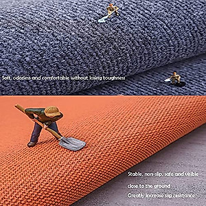 Rectangular Office Chair Mat for Hardwood Floor, Non Slip Computer Desk Mat for Rolling Gaming Chairs, Outdoor Rug Washable Carpet for Bedroom/Patio/Entry/Kitchen (Black,35x47in)