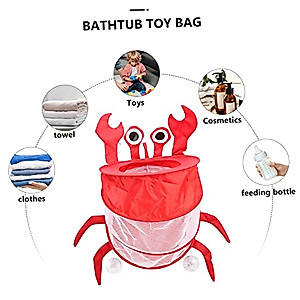Kisangel Bathtub Toy Storage Animal Shape Folding Bedroom Hanging Bag Bath Toy Holder,Random Color