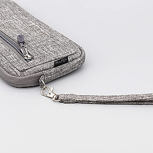 sisma Switch Case Compatible with Nintendo Switch or Switch Lite, Lightweight Soft Travel Carrying Case Storage Pouch Protective Cover, Grey