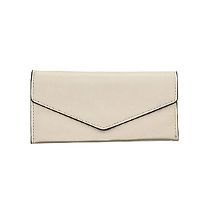 Cute Faux Leather Clutch Solid Color Wallet Organizer-Gold