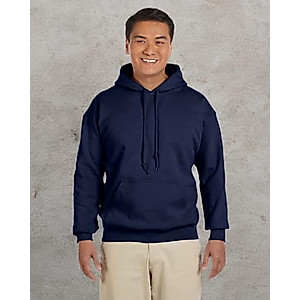 Gildan Blank Hoodie - Hooded Sweatshirt - Unisex Style 18500 Adult Pullover Navy