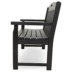 Trex Outdoor Furniture TXB48CB 48-Inch Yacht Club Bench, Charcoal Black