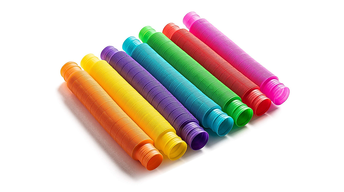 Special Supplies Fun Pull and Stretch Tubes for Kids - 16-Pack Colorful ...
