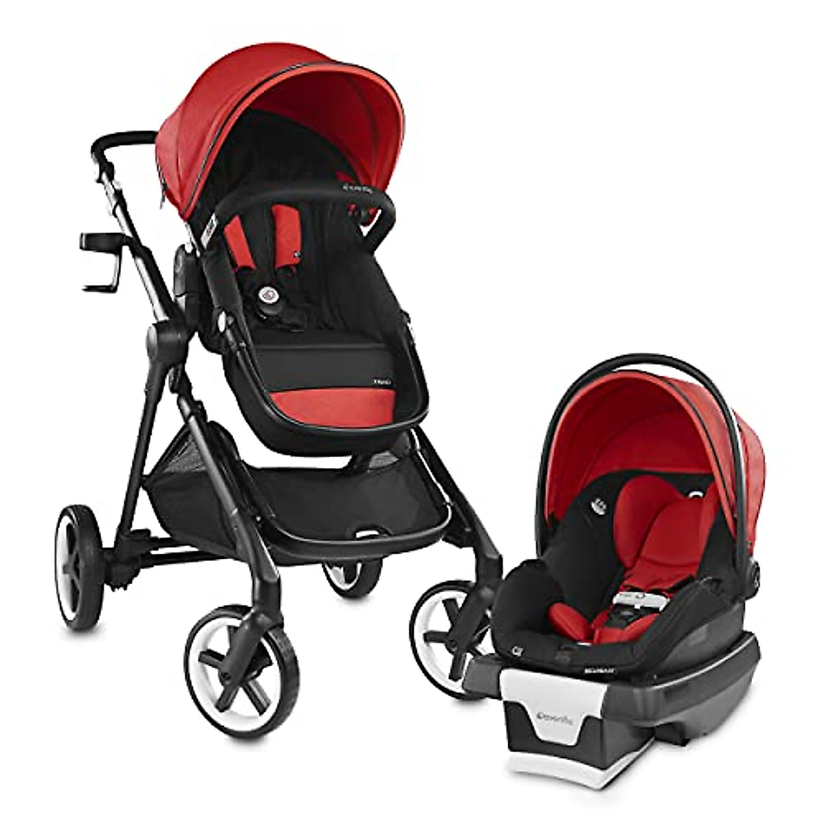 Evenflo Gold Pivot Xpand Travel System Securemax Garnet