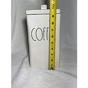 Rae Dunn Large Square Coffee Canister - Ceramic - 9” x 5”