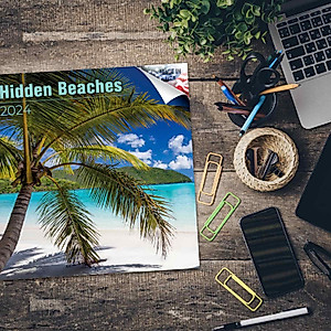 2022 2023 Tropical Beaches Calendar - Islands Monthly Wall Calendar - 12 x 24 Open - Thick No-Bleed Paper - Giftable - Academic Teacher's Planner Calendar Organizing & Planning - Made in USA