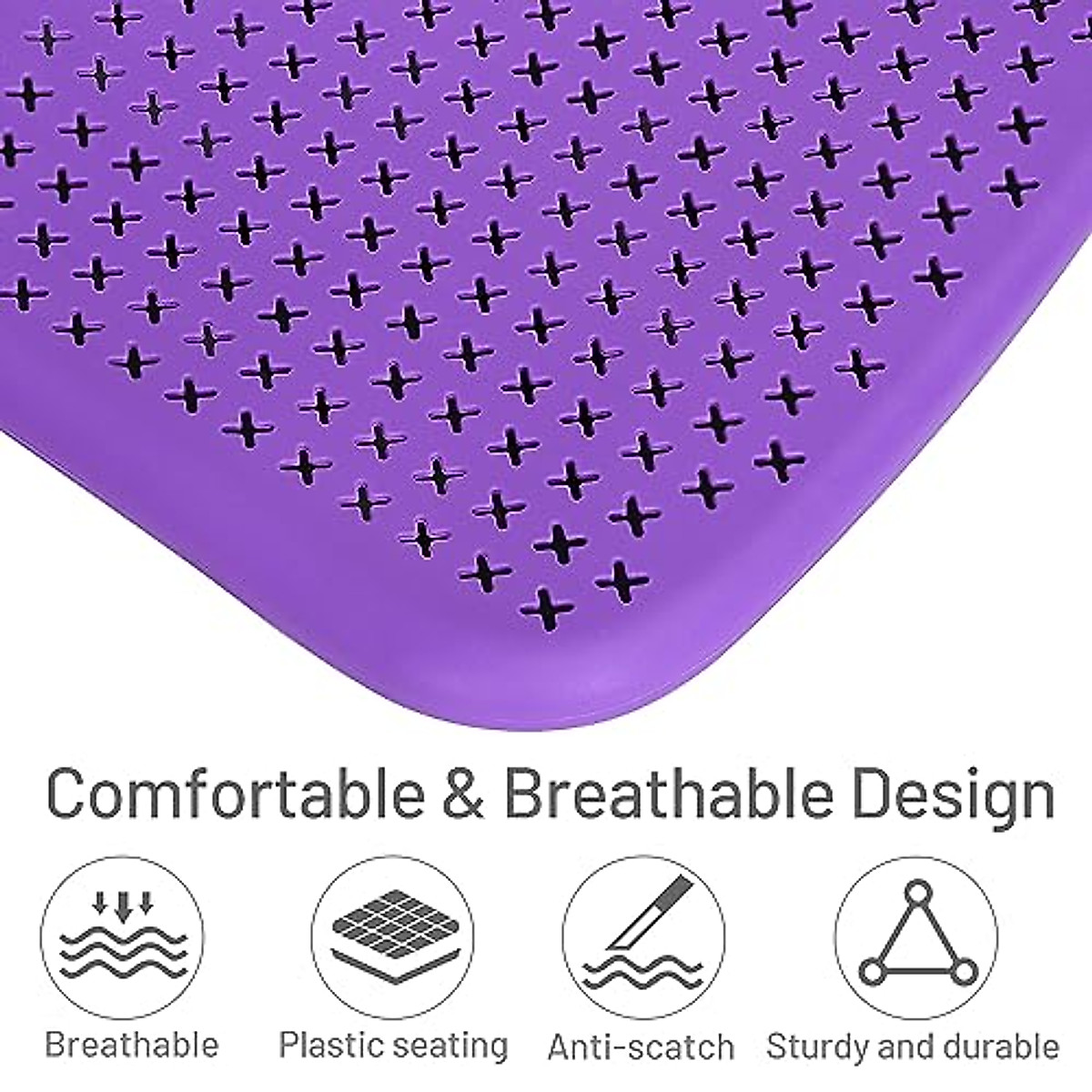 Homy Casa Inc PP Back Ergonomic Adjustable Design Armless Swivel Small Home Office Computer Desk Chair, Purple