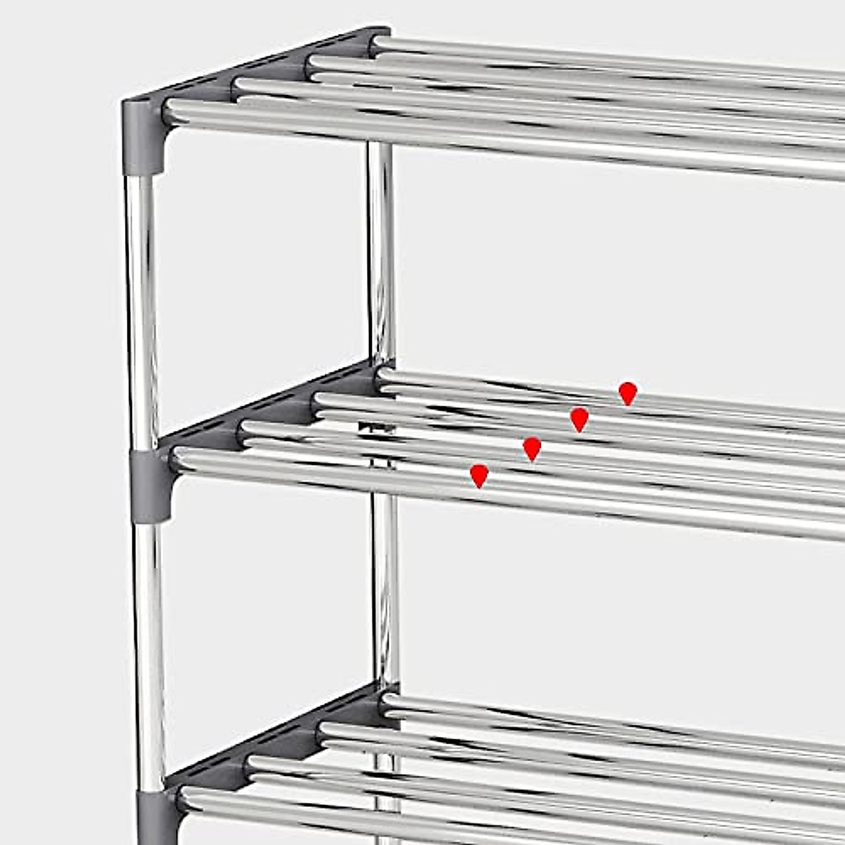 Jstcmadby Freestanding Bookshelf 4 Layers Open Bookshelf Assembled Fabric Bookshelf Storage Wall Shelf for Home Office Kitchen Storage
