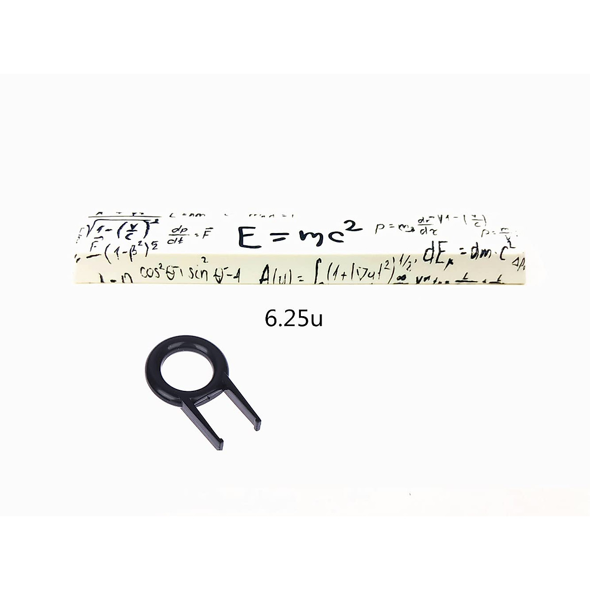 Novelty Spacebar Artisan Keycap PBT Dye Subbed 6.25u 6.5u Custom Keycaps OEM Profile for Standard ANSI Cherry MX Mechanical Gaming Keyboards (6.25u E=mc² (Black))