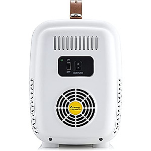 Subcold Pro4 Luxury Mini Fridge Cooler 4 Litre / 6 Cans AC & Exclusive USB ECO Power Option | Portable Small Refrigerator For The Office, Bedroom, Car, Travel, Skincare & Cosmetic (Gray)