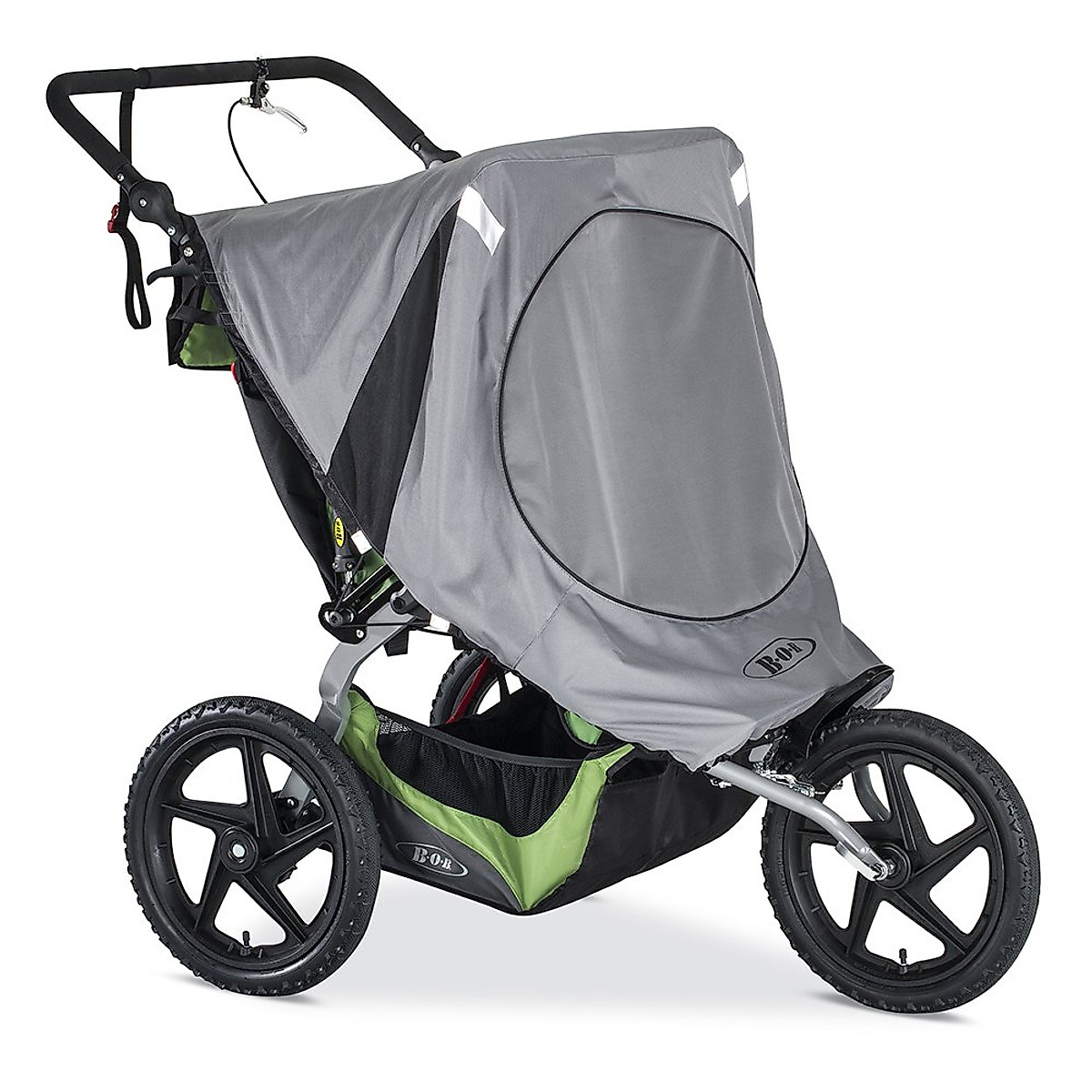 BOB Gear Sun Shield for Duallie Fixed Wheel Strollers, Grey
