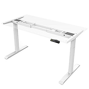 Bookshelf Height-Adjustable Standing Desk Frame, Intelligent Electric Lifting Table, Heavy-Duty Steel Desk with 4 Automatic Memory Keyboards, for Home Office