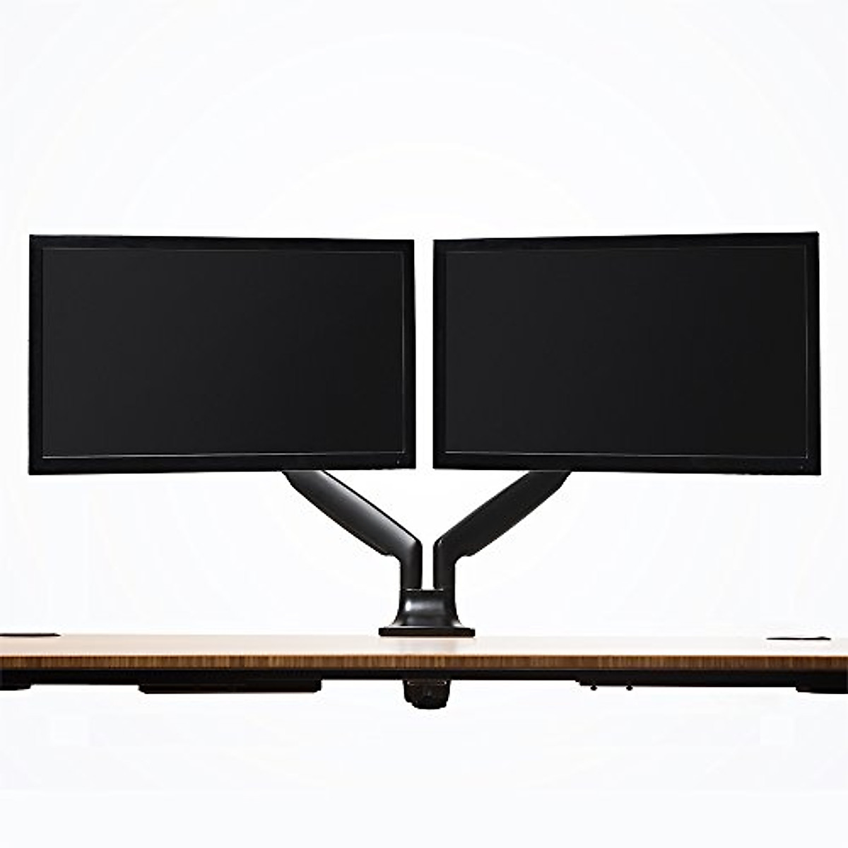 Fully Jarvis Dual Monitor Mounting Arm - fits up to 32" Computer Displays (Dual, Black)