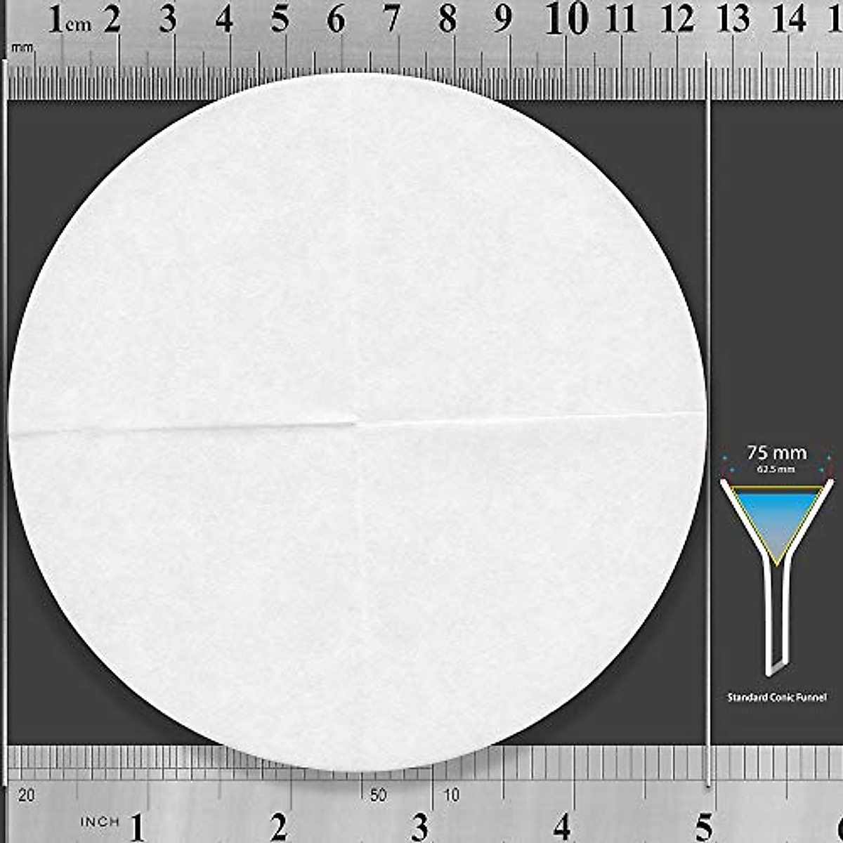 12.5 cm Quadrant-Folded Filter Paper, Pre-Folded disks, Qualitative Grade 1 - ZENPORE Medium Flow 125 mm (50 Discs)