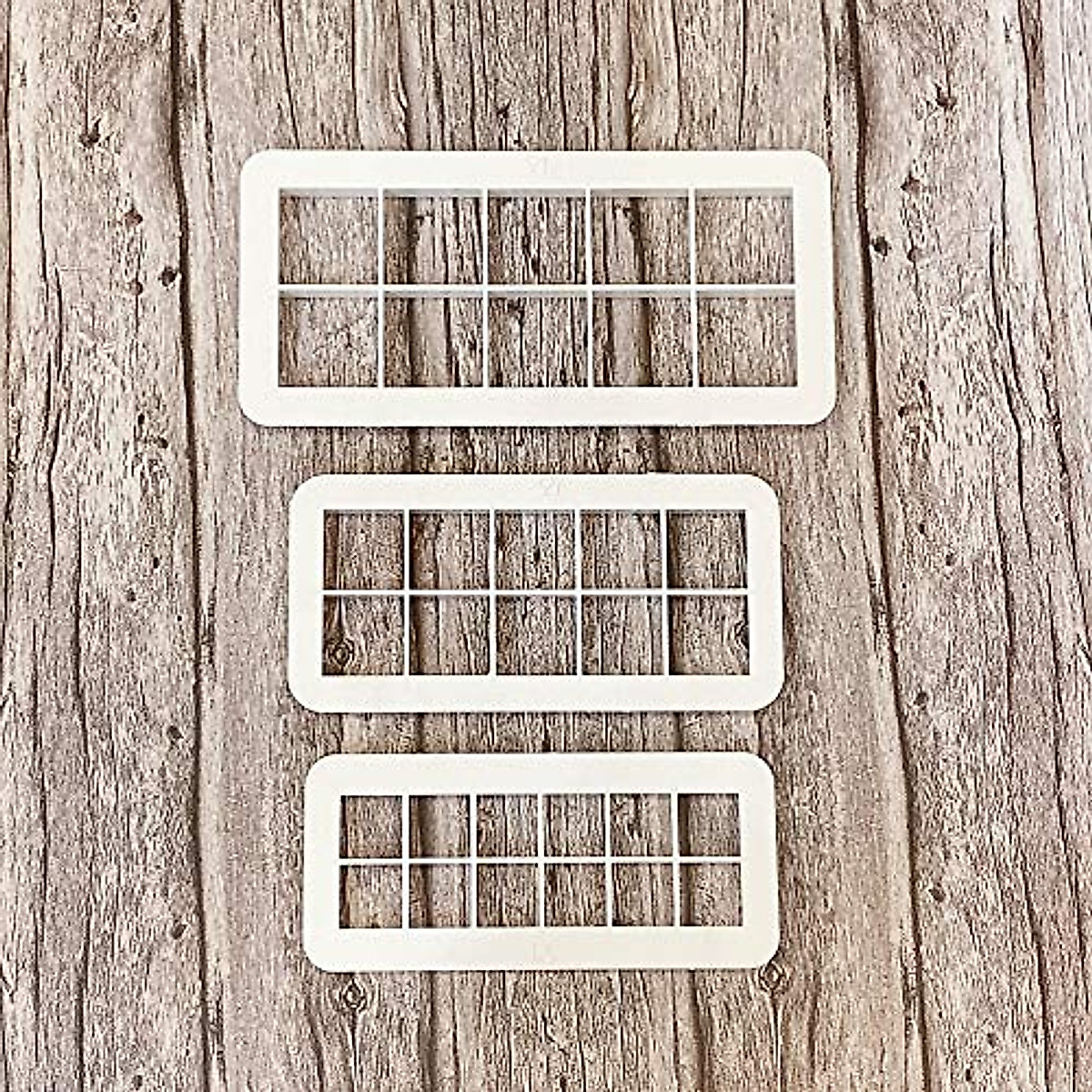 Clever Monster Square Cookie Cutter Set, Geometric Multicutter Square Cake Fondant Cutter, 3 Size Square Biscuit Cutters Cake Decorating