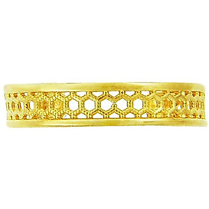 10k Gold Medieval Motif Chainmail Toe Ring