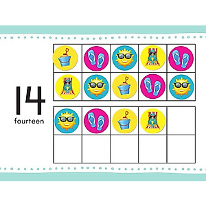 hand2mind Seasonal Ten Frames Math Counters for Kids, Math Counters Chips for Counting and Sorting, Kindergarten Learning Games, Counting Toys, Math Game (288 Math Counters and 10 Ten Frame Cards)