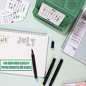 OWSC 3 Pack Graph Notebook, 8.5 x 11 Inches Spiral Notebooks for Work, School and Journal with 110 GSM Graph Paper, Large Notebook with 80 Sheets/160 Pages, Hardcover Grid Paper Notebook