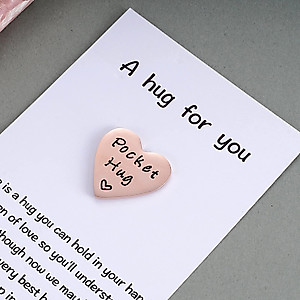 MIXJOY Cute Little Heart Pocket Hug Token Gift Card - Isolation NHS Social Distancing Thinking of You Love Gift for Family Friends