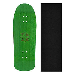 Teak Tuning Wooden Fingerboard Carlsbad Cruiser Deck, Ghillie Green - 34mm x 100mm - Handmade, Pro Shape & Size - Five Plies Wood Veneer - Includes Prolific Foam Tape
