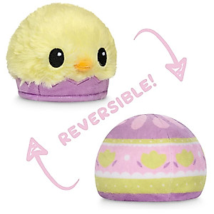TeeTurtle - The Original Reversible Easter Egg + Chick - Cute Sensory Fidget Stuffed Animals That Show Your Mood - Perfect Easter Basket Stuffer!