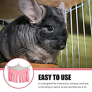 balacoo Rat Sleeping Hidey Sides Bed Rats Beds Curtain Small Tent Animal for Home Forest Three Cage Pet Guinea Hide Decoration Decor Fit Rabbit House Chinchilla Corner Ferrets