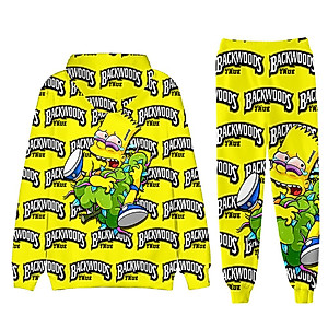 FEIRUIJI Backwoods Hoodie and Sweatpants Set Hoodie 2 Pcs Tracksuits Set Suit Fashion Casual Sweatshirts Suit for Men Women