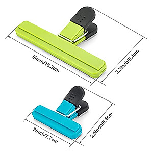 10PCS Large Chip Clips, Bag Clips, Food Clips, Sealing Clips (3 Large & 7 Small Size) , Heavy Duty Bag Clips for Food Storage with Air Tight Seal Grip, PPKKAI