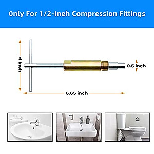 Compression Sleeve Puller - Remove Nut & Ferrule of Pipe 03943 - Sleeve Remover for 1/2-Inch Compression Fittings Only - Plumbing Tools Compression Ring Removal Tool - Corroded & Frozen Supply Stops
