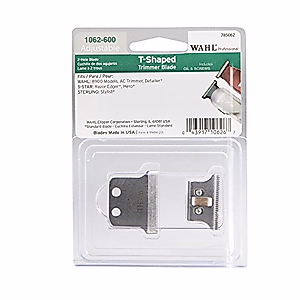 Wahl Professional Adjustable T Shaped Trimmer Blade for Detailer, 5 Star Series Hero, Razor Edger and G Whiz, and Sterling Definitions Trimmers for Professional Barbers and Stylists - Model 1062-600