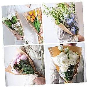 EXCEART 150 Pcs Packing Bag Single Flower Wrapping Bags Florist Wrapping Bag Bouquets Wrap Bags Floral Bouquet Gift Packaging Flower Arrangement Bag Wedding Vintage Paper Birthday Present