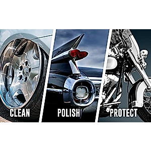 Original Master Formula Metal Gloss and Sealer Gloss Detail Polish and Sealer - 2 Pack 12oz Bottles Kit for Extraordinary Shine and Sealing for Aluminum, Chrome, Brass, Stainless Steel and More