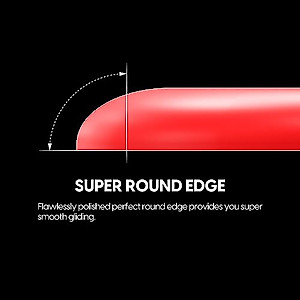Superglide2 - New Controllable Speed Textured Surface Smoothest Mouse Feet/Skates Made with Ultra Strong Glass Smooth and Durable Sole for Pulsar Xlite V2 & V3 & V3 ES Wireless Gaming Mouse [Red]