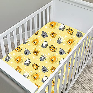 GROW WILD Crib Sheets for Boys | Baby Crib Sheets (3 Pack), Safari Crib Mattress Sheet or Toddler Bed Sheet, Elephant Baby Sheet