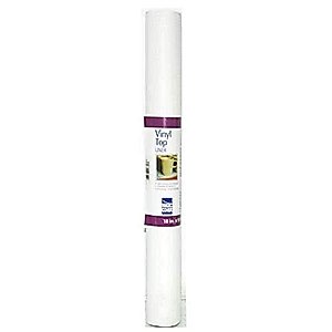 Magic Cover Vinyl Top Non-Adhesive Shelf Liner 18-inch 5-feet White Pack of 6
