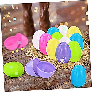 Zerodeko Plastic Refillable Eggs 36pcs Egg Toy Toys Fake Eggs for Decorating Mini Plastic Eggs Easter Eggs Surprise Toys Plastic Easter Eggs Easter Eggs Toys Eggs Wrapping Boxes Giant