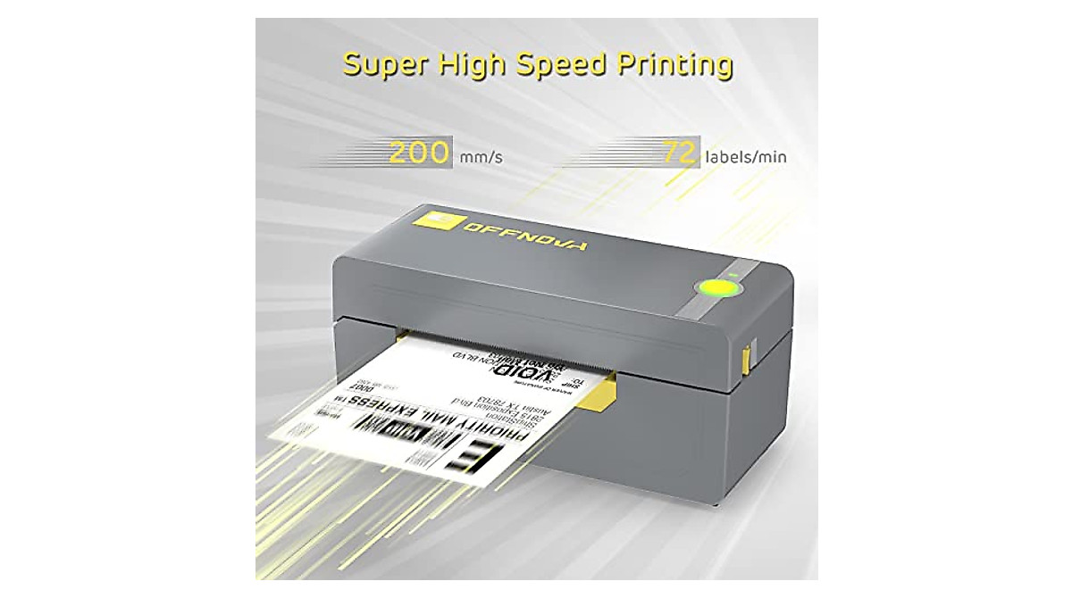 Print Labels Fast: OFFNOVA Wireless Bluetooth 4x6 Printer