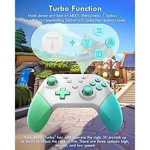 OLCLSS Switch Controller, Wireless Switch Pro Controller for Nintendo Switch/Switch Lite, Supports Gyro Axis, Turbo, NFC Amibo Function and Dual Vibration