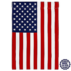 Salt and Palms American 4th of July Garden Flag Made in the USA Premium Poly Poplin Weather Resistant Double-Sided Fade Resistant Patriotic United States Stars and Stripes Perfect Decor for Outdoor Yard Porch Patio Lawn 12.5 x 19 Inches