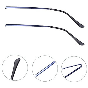 POPETPOP 1 Pair Metal Glasses Replacement Temple, Universal Sunglasses Arm Legs Arm Replacement, Ear Sock Pieces Tube Eyeglasses Frame End Tips for Thin Metal Eyeglass Legs Coffee
