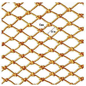MAGFYLY Banister Guard net Child Safety Net Stair Fall Protection Netting Balcony Protection Nets Indoor and Outdoor Fence Net Yellow Nylon Rope Net Climbing Net Garden Decorative Fence Net 2x3m