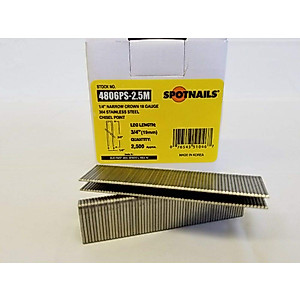 1/4-Inch Narrow Crown 3/4-Inch Leg 18-Gauge St Spotnails 4806PS Stainless Steel