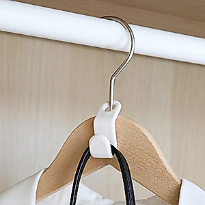 6/12/24 Pcs Clothes Hanger Connector Hooks, Space-Saving Hanger Extender Clips, Cascading Clothes Hooks, Outfit Hangers Suitable for Christmas Home Bedroom Decorations Besokuse