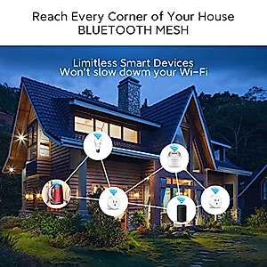 Alexa Smart Plug, Smart Outlet Bluetooth Mesh, Simple Set Up, Alexa App Remote Control, ETL & FCC Certified, 4 Pack