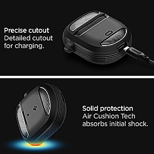 Spigen Rugged Armor Designed for Bose QuietComfort Earbuds II Case (2022) - Matte Black