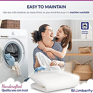 Mini Crib Mattress Protector by Slumberfy, Waterproof and Hypoallergenic Mattress Protector for Babies and Toddlers, Made of Bamboo Material, Mom's Choice Award Winner-27x39 inches