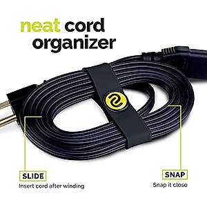 Numi Snap-In Cord Organizer for Earbuds, Charging Cables, and Auxiliary Cords - Compatible with Lightning Cables and USB Chargers - Silicone (4-Pack)