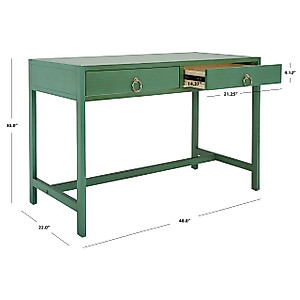 SAFAVIEH Home Collection Esther Turquoise 2-Drawer Desk