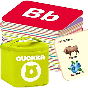 QUOKKA Spanish Flash Cards for Toddlers 3-4 Years - 120 ABC Spanish Learning Flashcards for Kids - Alphabet Numbers Letters Preschool Activities for Toddlers Ages 4-8 - Speech Therapy Toys 3-5 yo